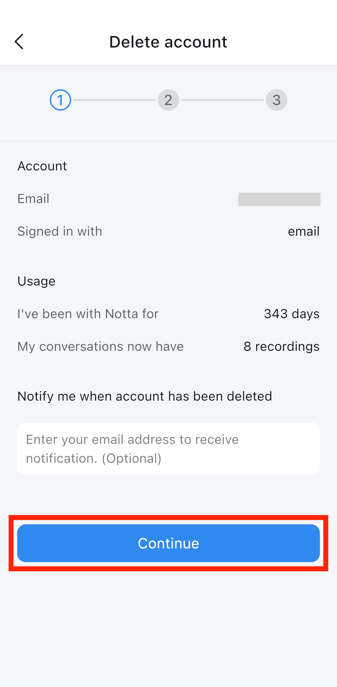 How to delete my Notta account? – Notta - Help Center