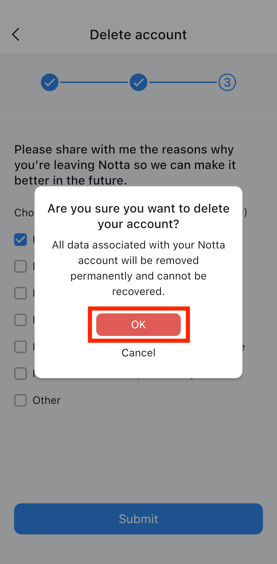 How to delete my Notta account? – Notta - Help Center