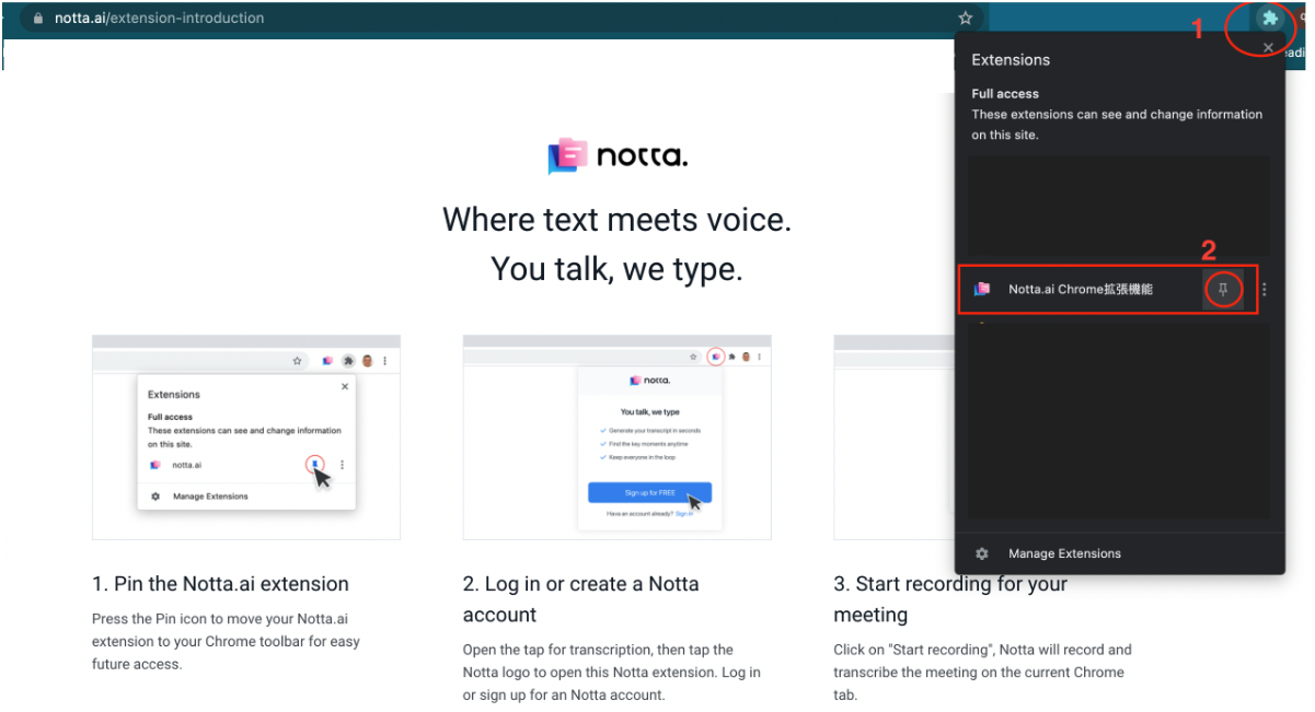 Create transcripts – Notta - Help Center