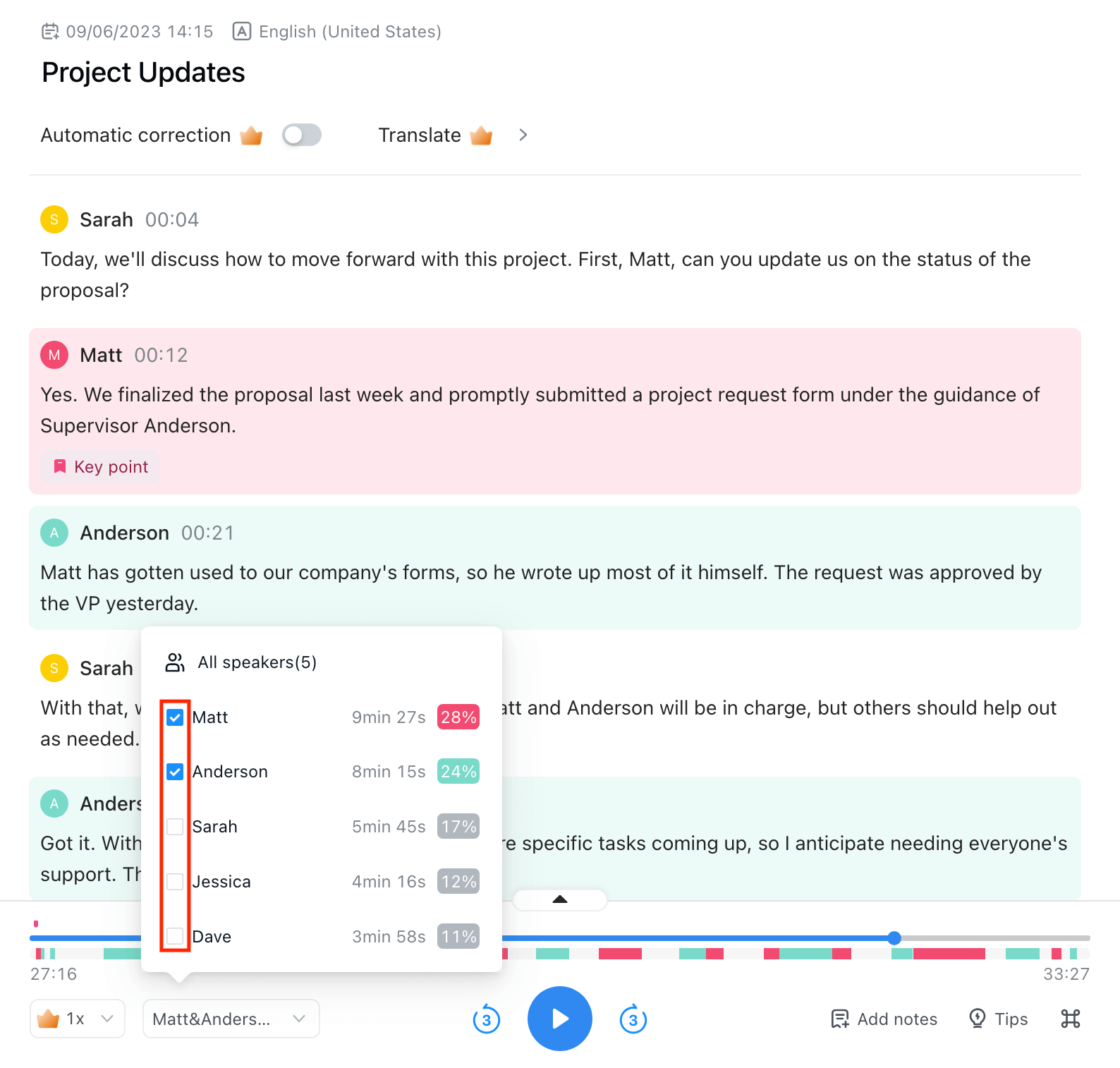 How to edit transcripts? – Notta - Help Center