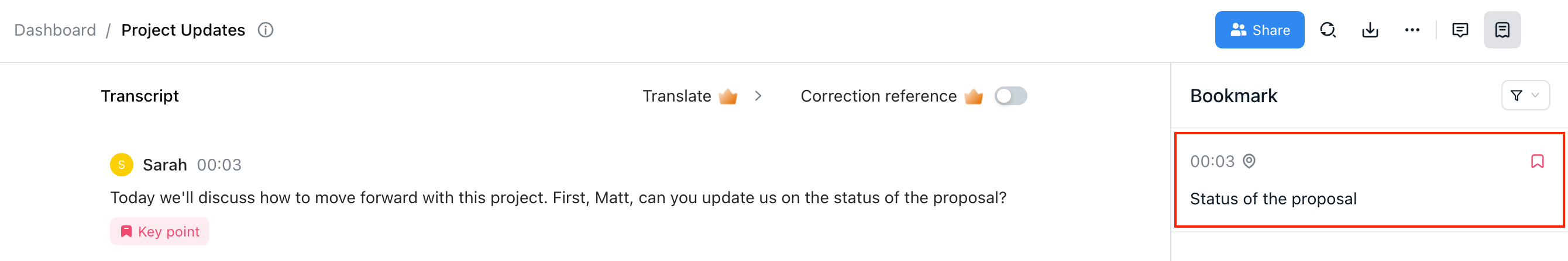 Edit transcripts – Notta - Help Center