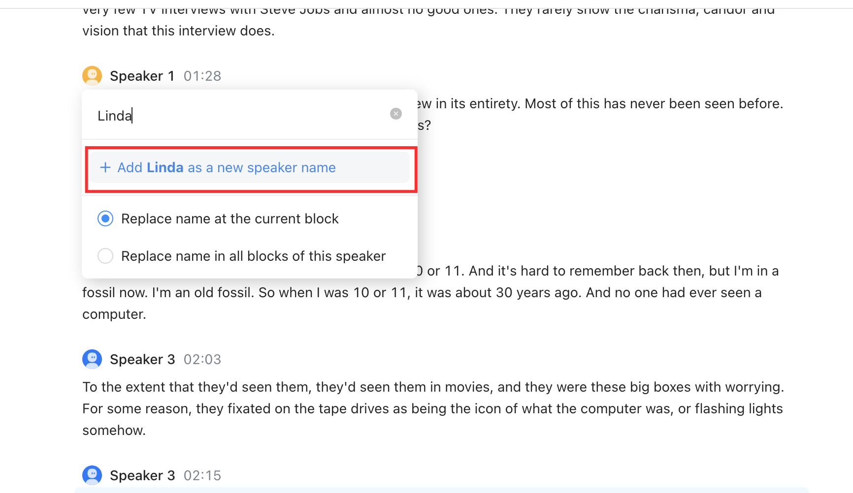 Edit transcripts – Notta - Help Center
