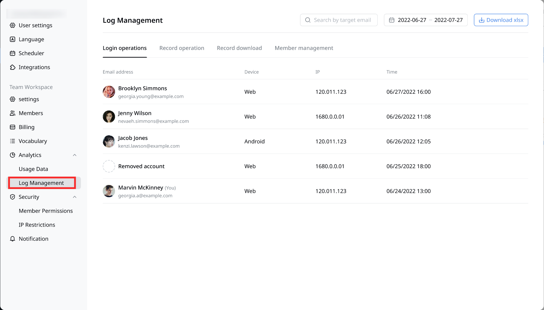 Usage Analytics & Operation Log – Notta - Help Center