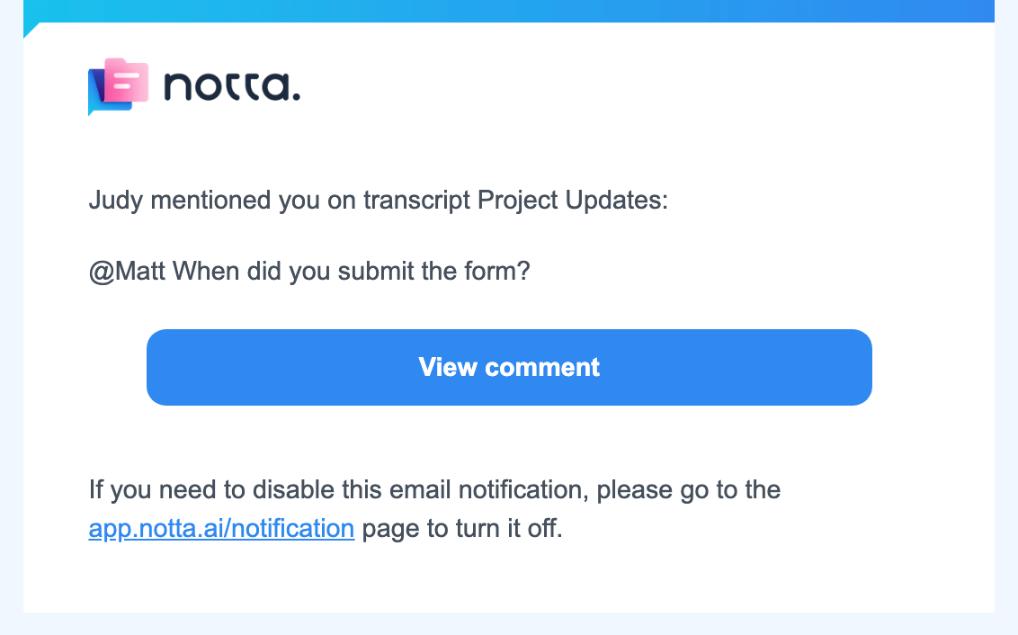 How to add comments in Notta transcripts? – Notta - Help Center