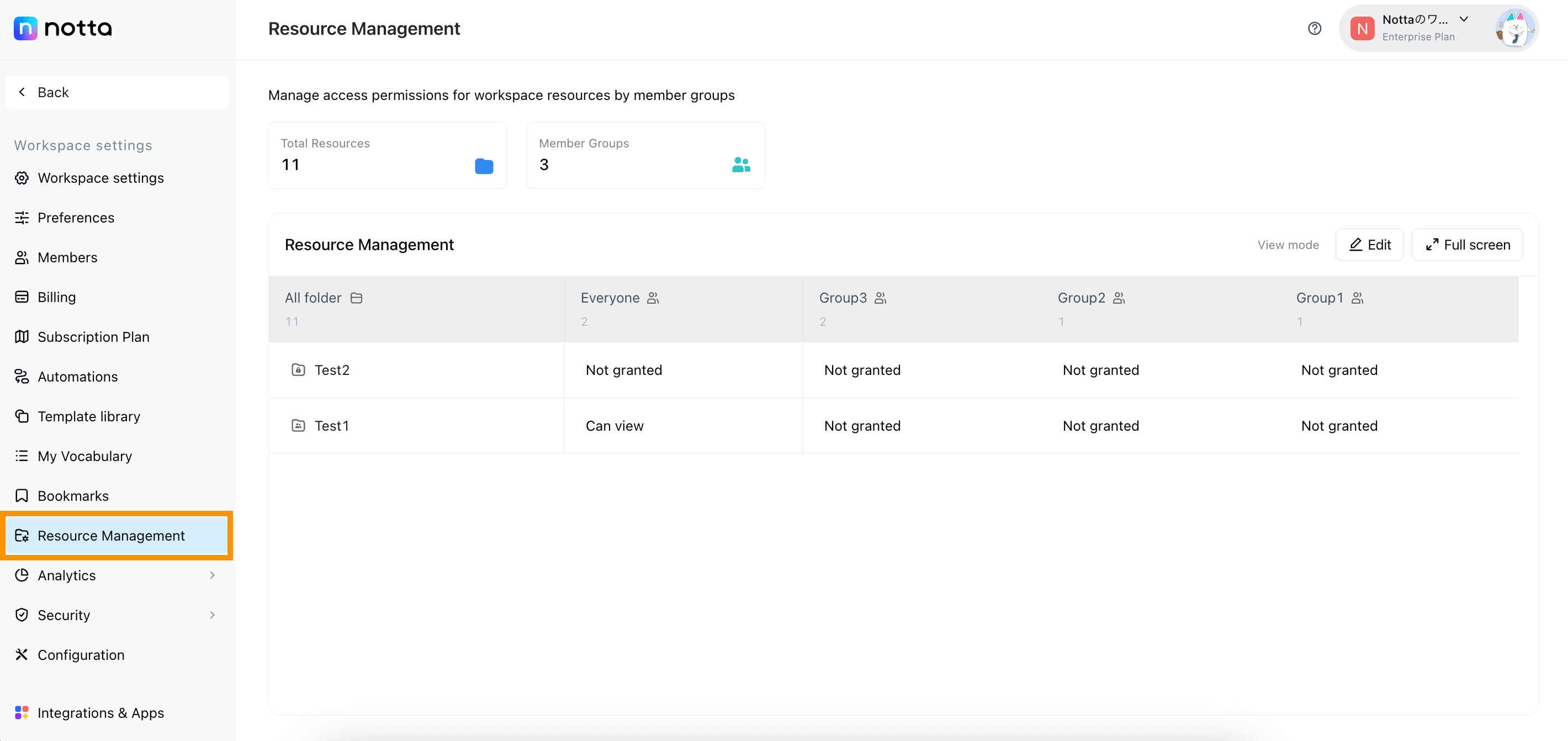 Workspace-wide resource management – Notta - Help Center