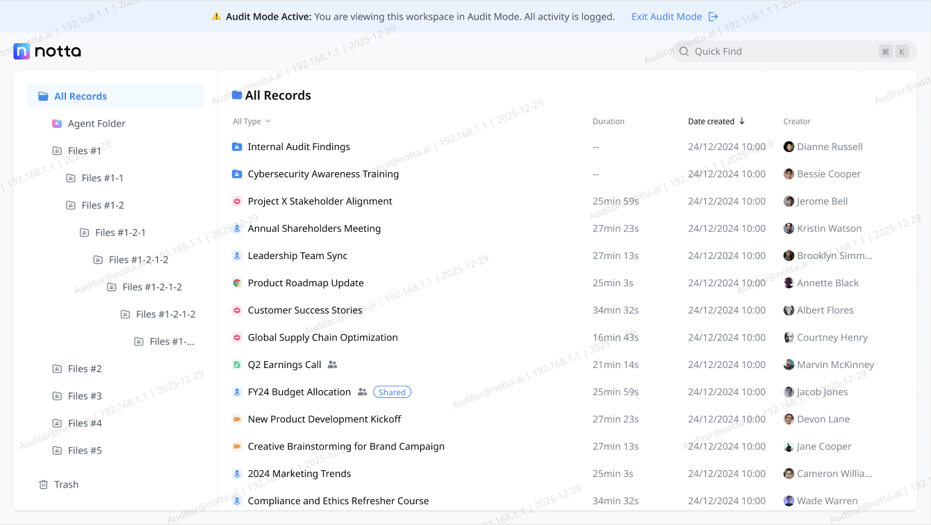 About Audit Mode – Notta - Help Center